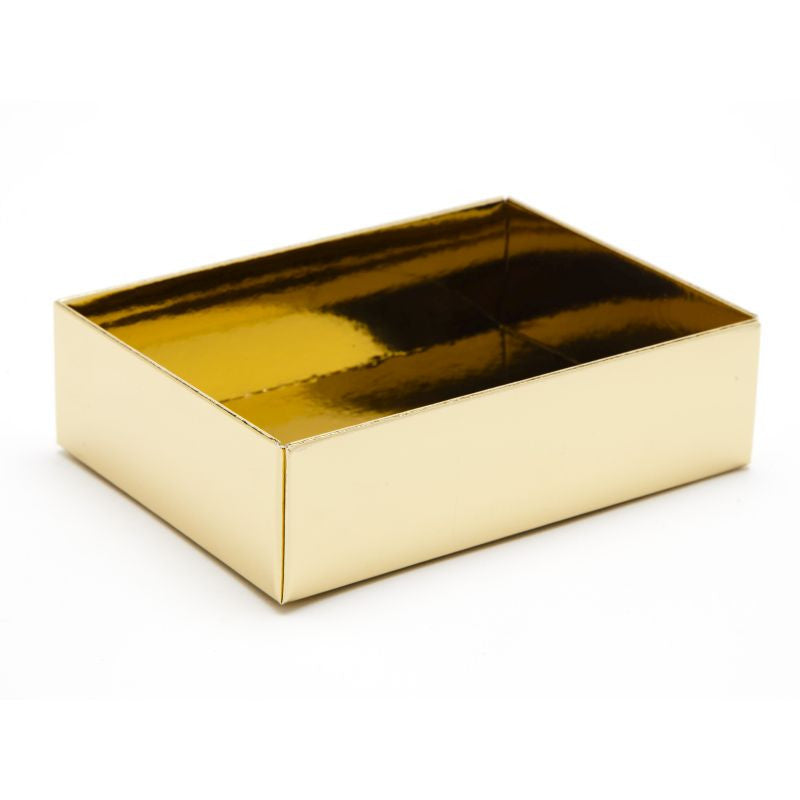 FOLD UP 6 CHOCOLATE BOX BASE - GOLD (Pack of 20) – kjprintandpackaging