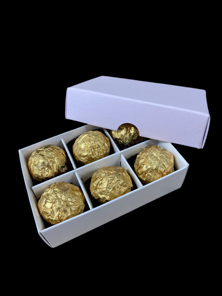 FOLD UP 6 CHOCOLATE BOX LID - PASTEL PINK (Pack of 20 ...