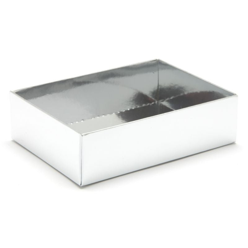FOLD UP 6 CHOCOLATE BOX BASE - SILVER (Pack of 20) – kjprintandpackaging