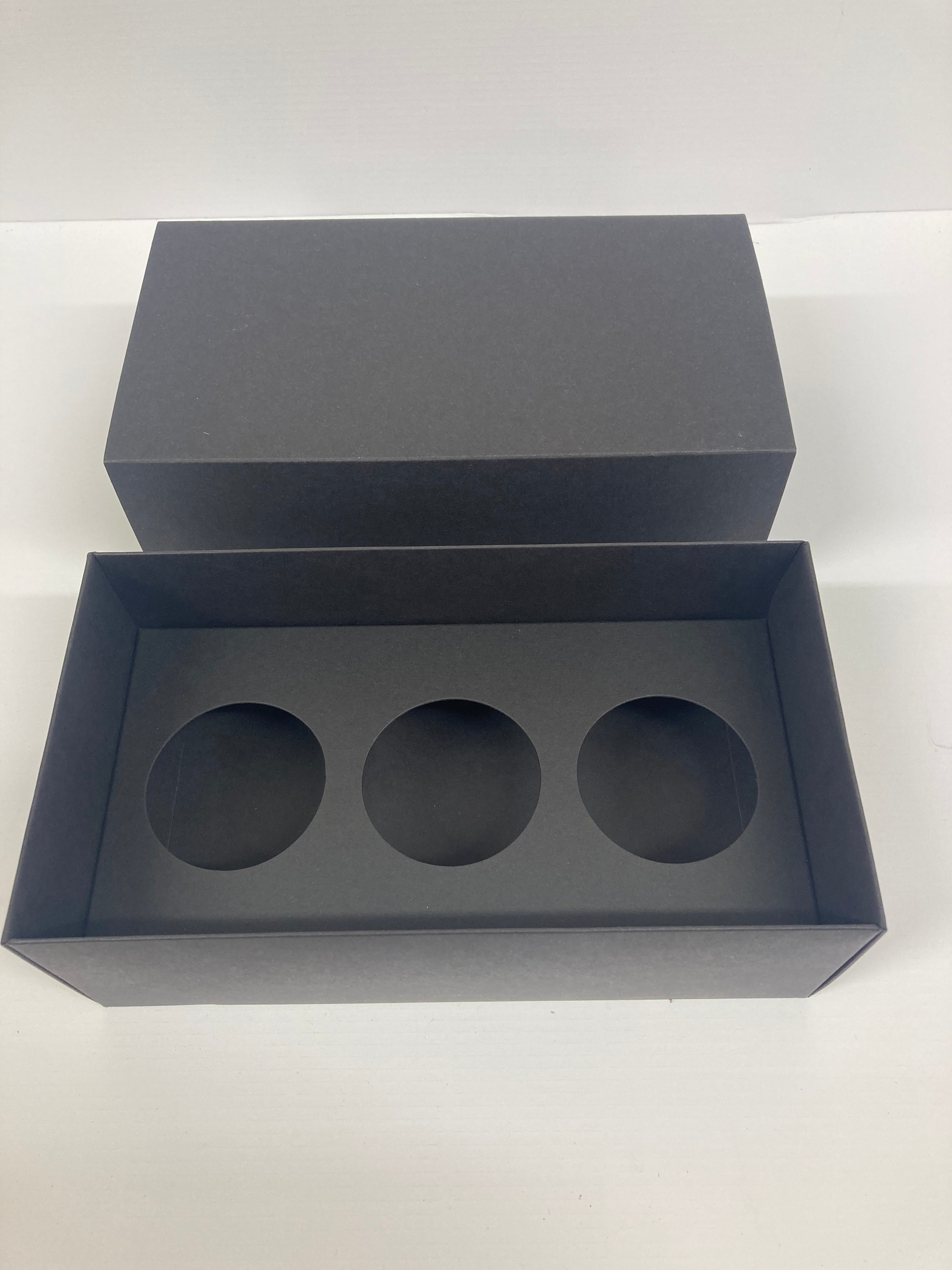 9cl Votive Candle Gift Box - BLACK/BLACK with BLACK Sleeve (pack of 10 ...
